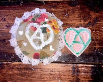 Folk Punk Heart Patch - Etsy