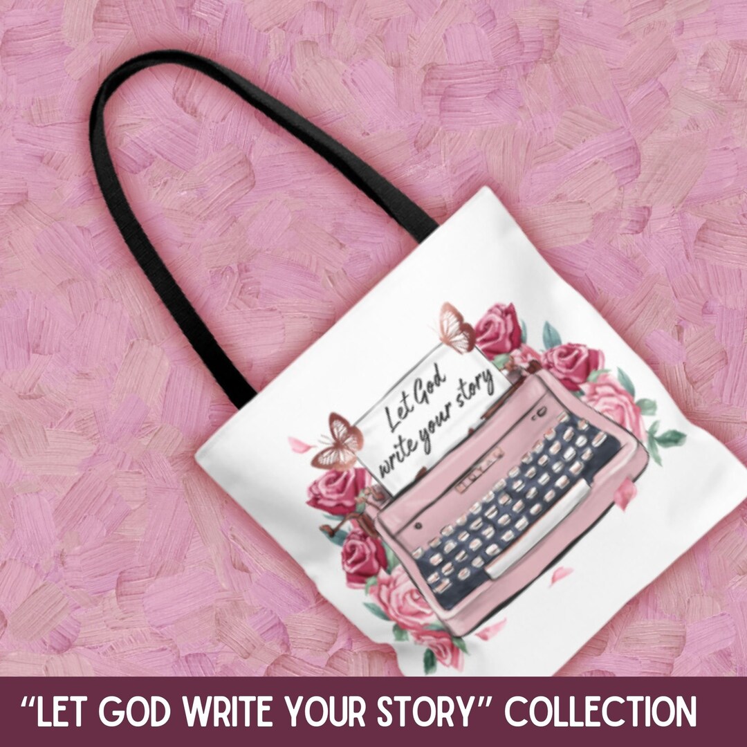 Christian Tote Bag "let God Write Your Story", Christian Teacher Book ...