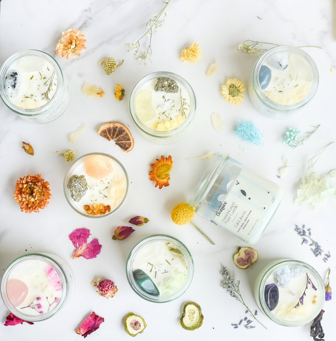 Fruit of the Spirit Prayer Candle Full Collection L 8 Crystal Infused ...