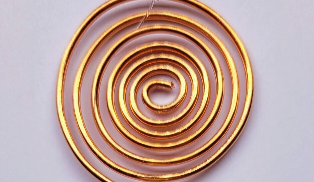 18 Long Solid Copper Stake Straight With SUN SPIRAL Top. Electroculture ...