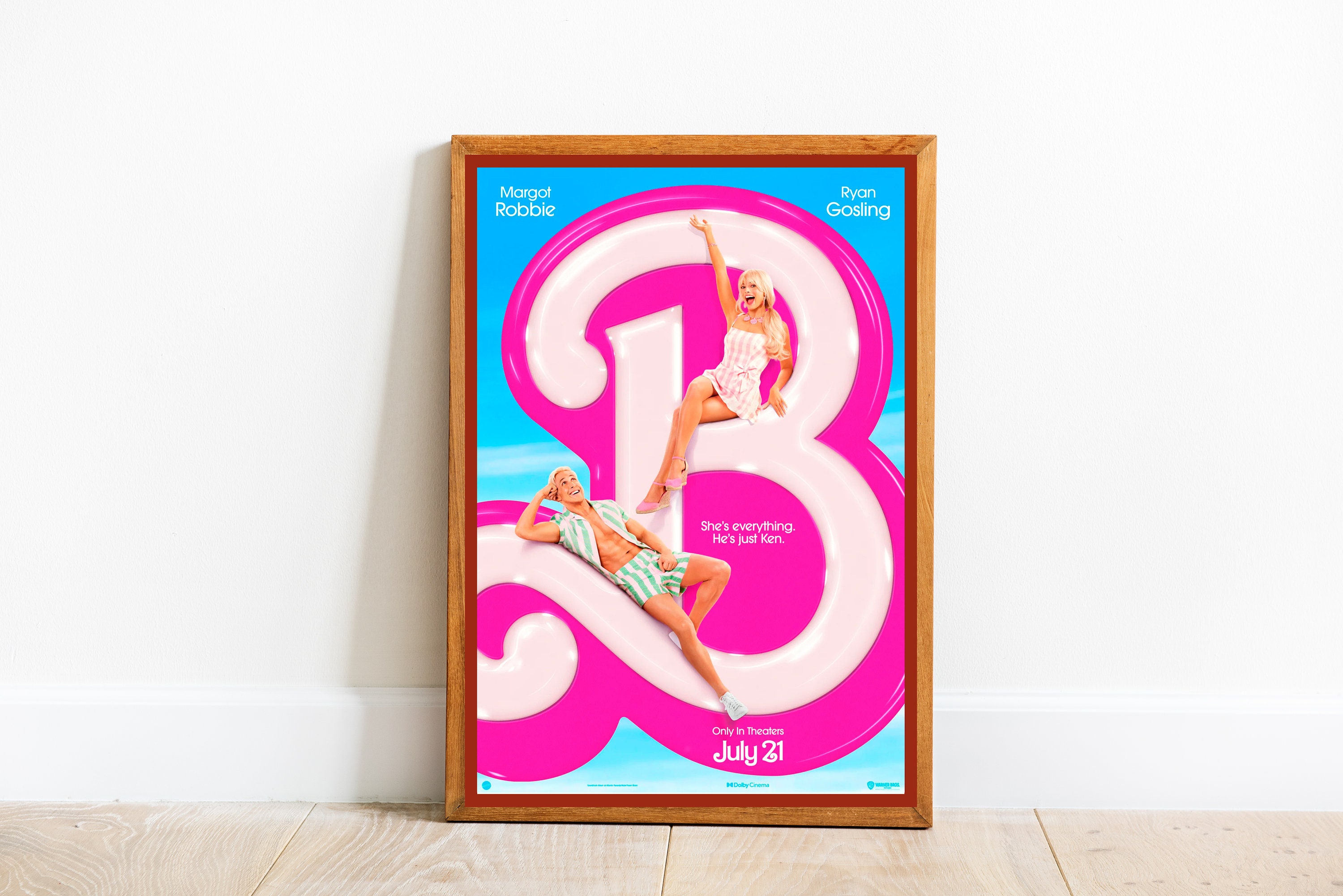 The Barbie Movie Poster (2023) | Margot Robbie & Ryan Gosling Poster ...