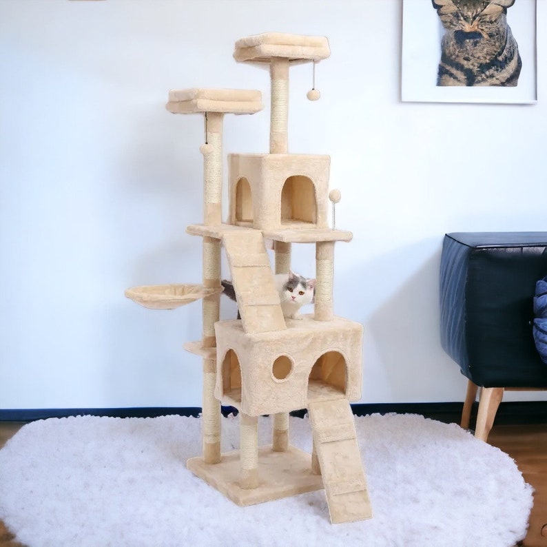 Modern Cat Tree Tower Multi Level Cat Tower Condo With Sisal - Etsy ...