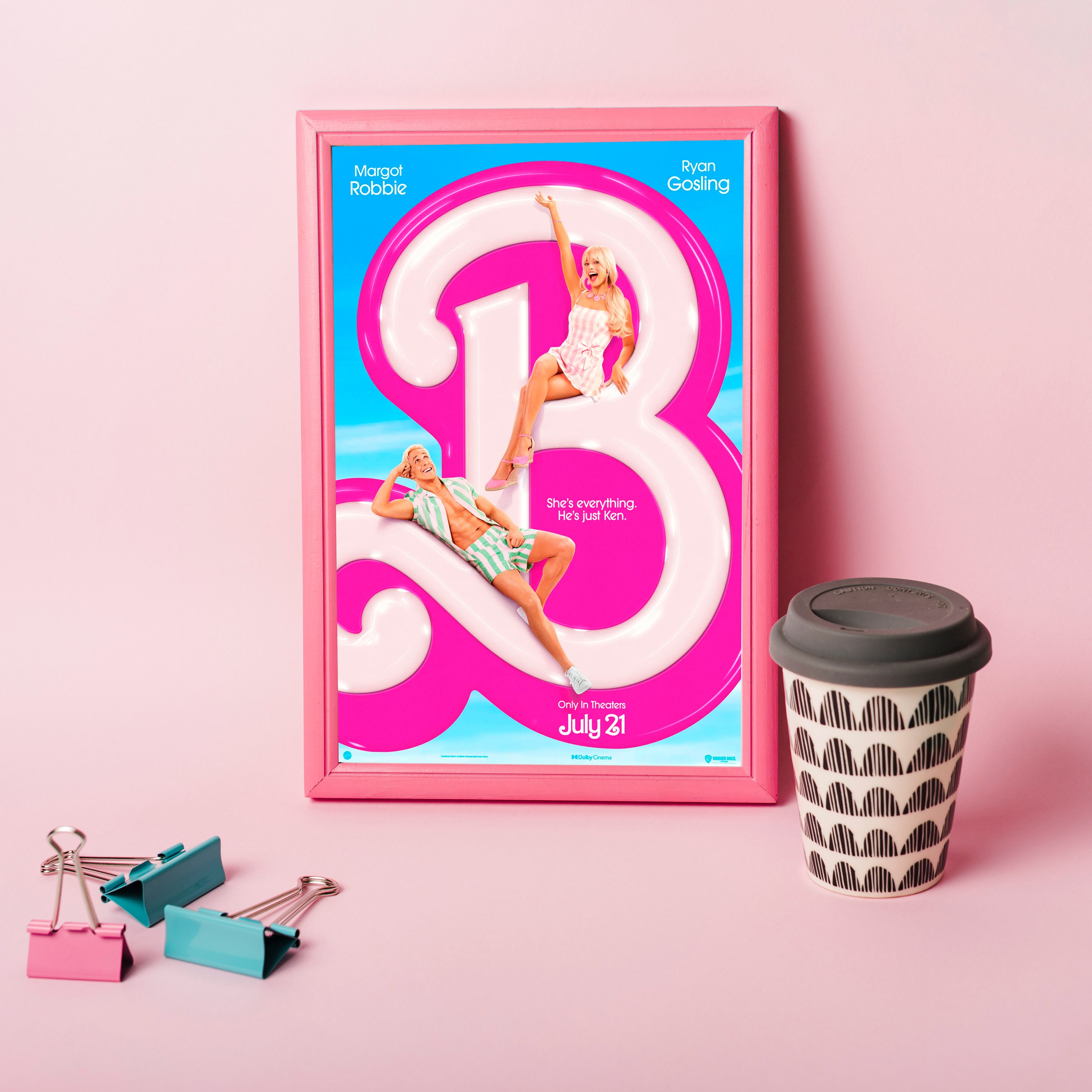 The Barbie Movie Poster (2023) | Margot Robbie & Ryan Gosling Poster ...