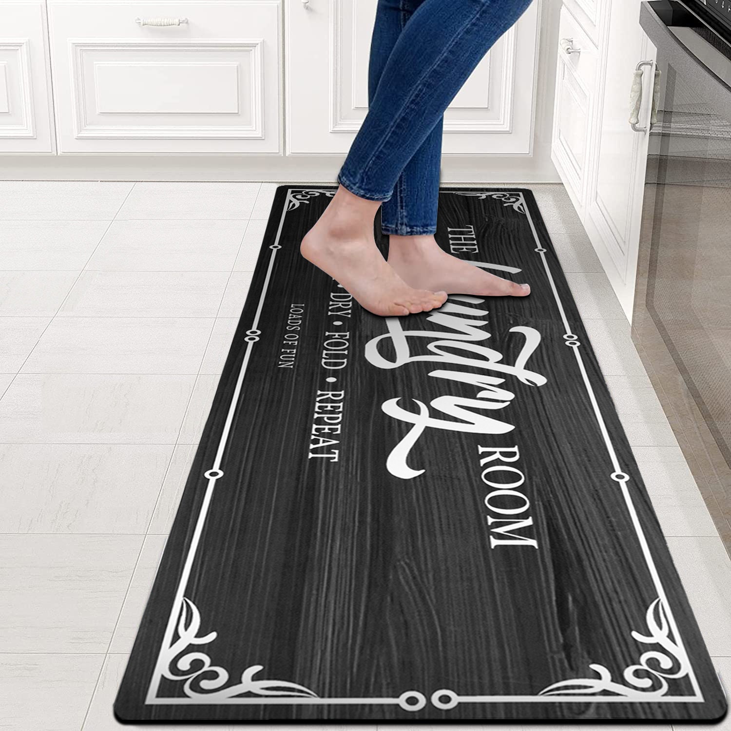 Laundry Room Rug Runner, Laundry Mat Runner Non Slip Washable Farmhouse ...