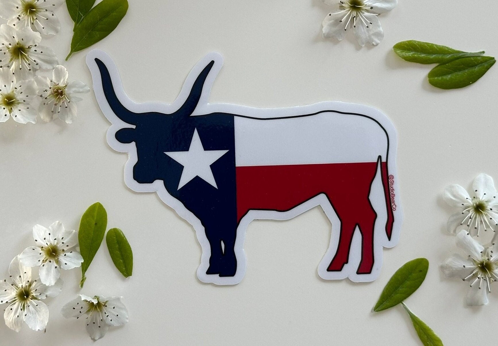 Texas Flag Longhorn Sticker, Texas Sticker, Texas Flag Sticker, Texas ...
