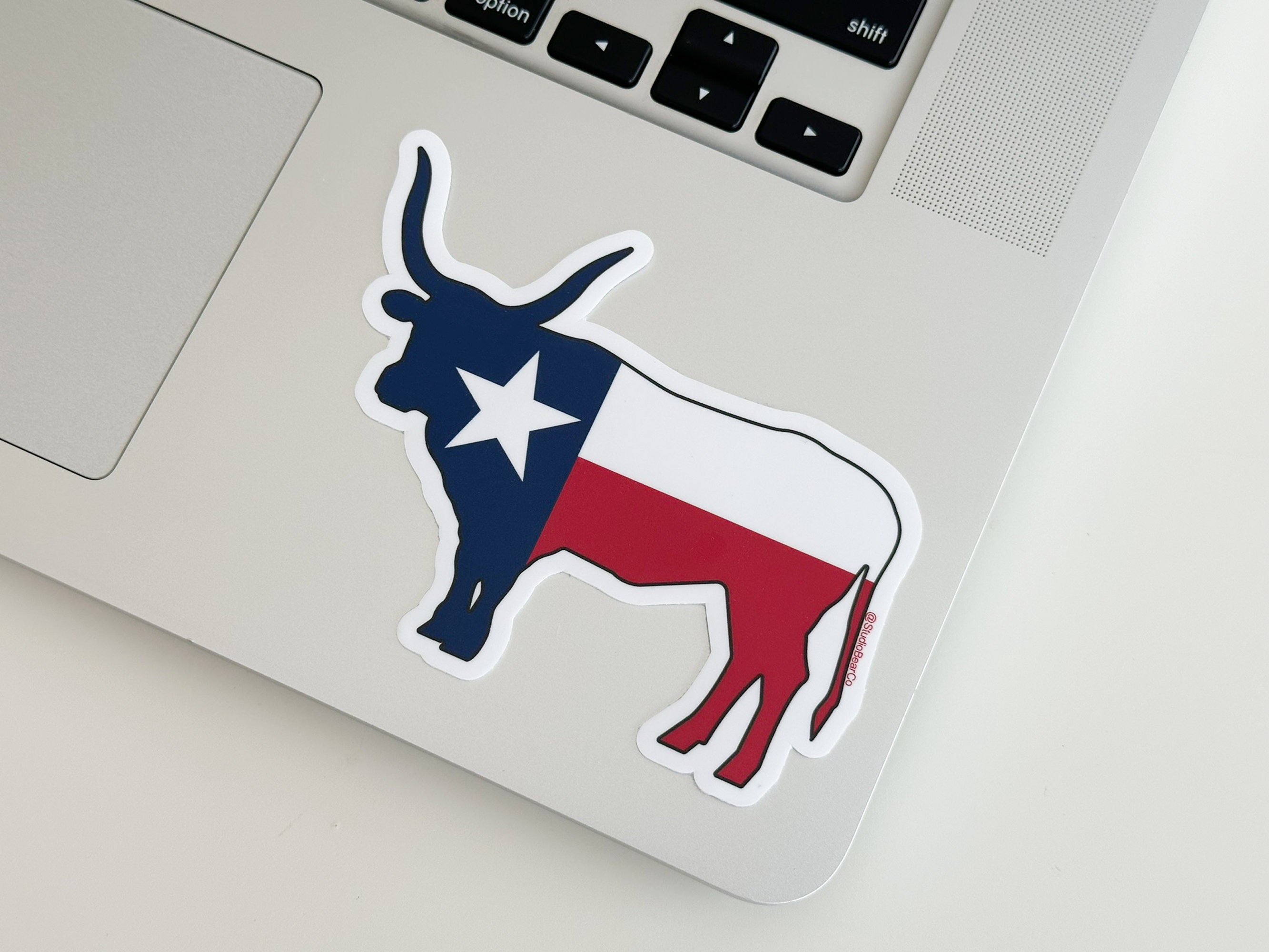 Texas Flag Longhorn Sticker, Texas Sticker, Texas Flag Sticker, Texas ...