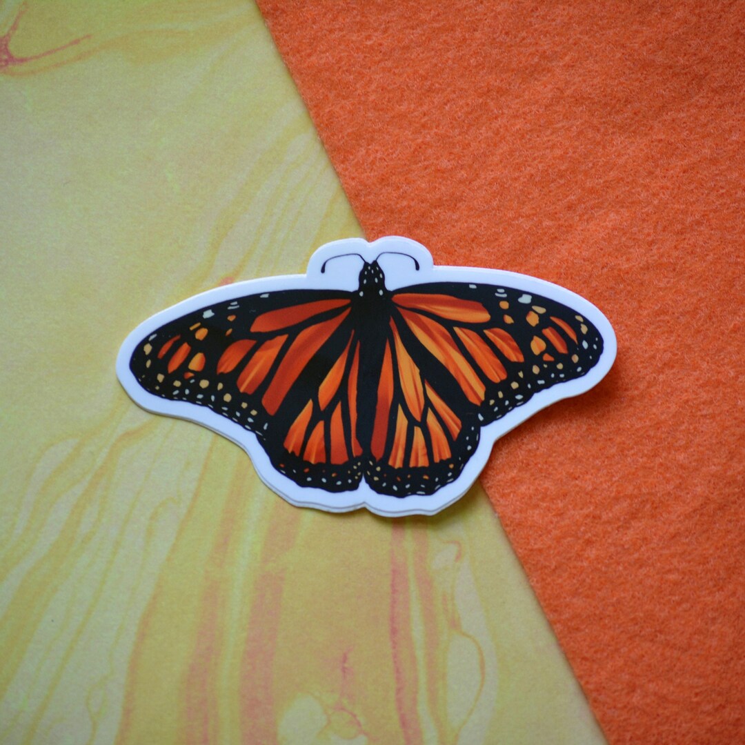 Monarch Butterfly Vinyl Waterproof Sticker Decal - Etsy