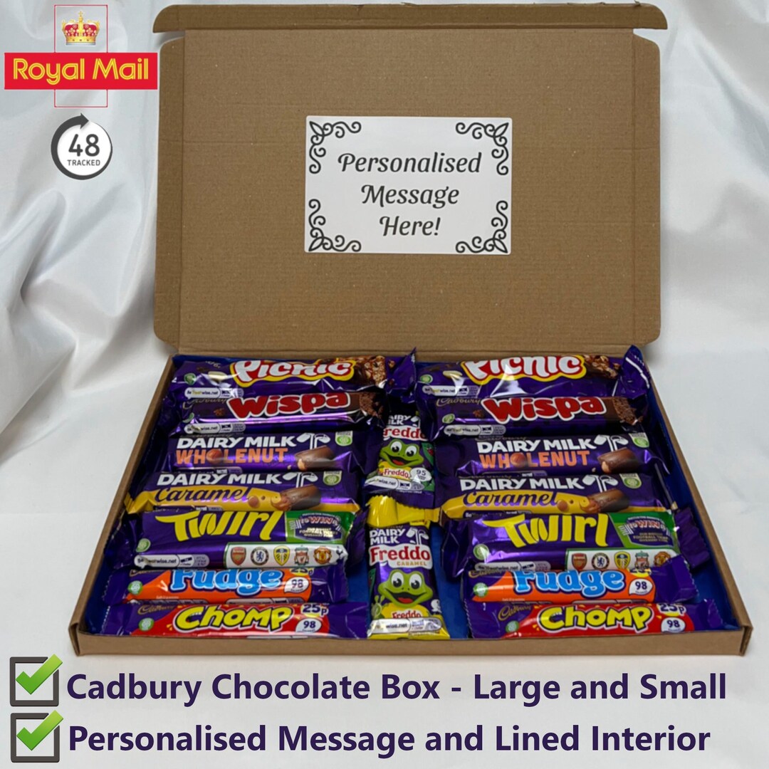 Cadbury Chocolate Bar Gift Box Chocolate Hamper Box Personalised ...