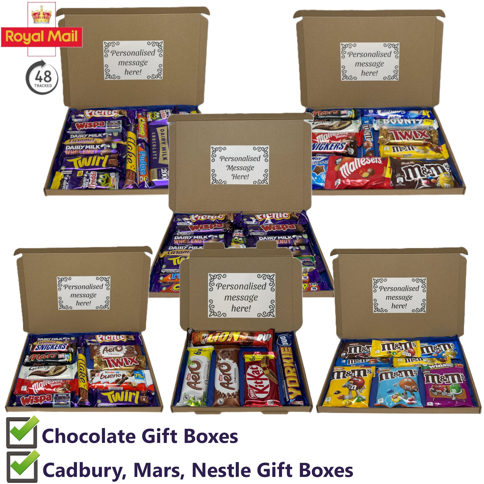 Ultimate Chocolate Bar Gift Box | Gift Hamper | Cadbury | Nestle | Mars ...