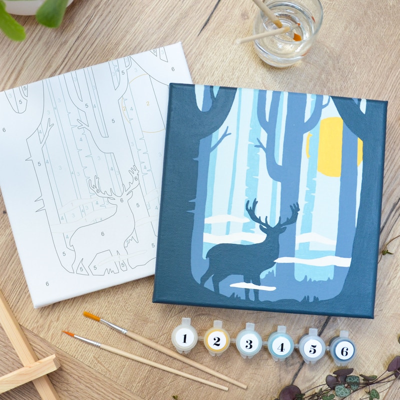 Paint by Number Deer - Etsy