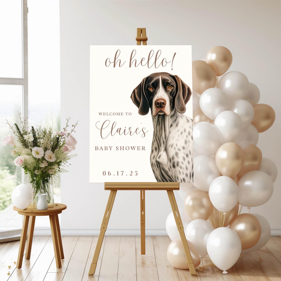 GSP Baby Shower Welcome Sign Girl Boy Baby Shower Sign With Pet Welcome ...