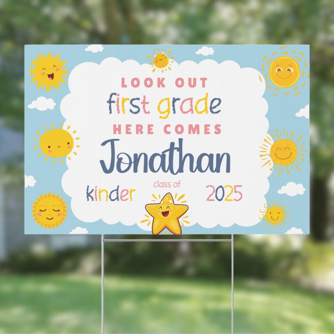 Graduation Announcement Yard Sign Kinder Personalized 2025 Graduation ...