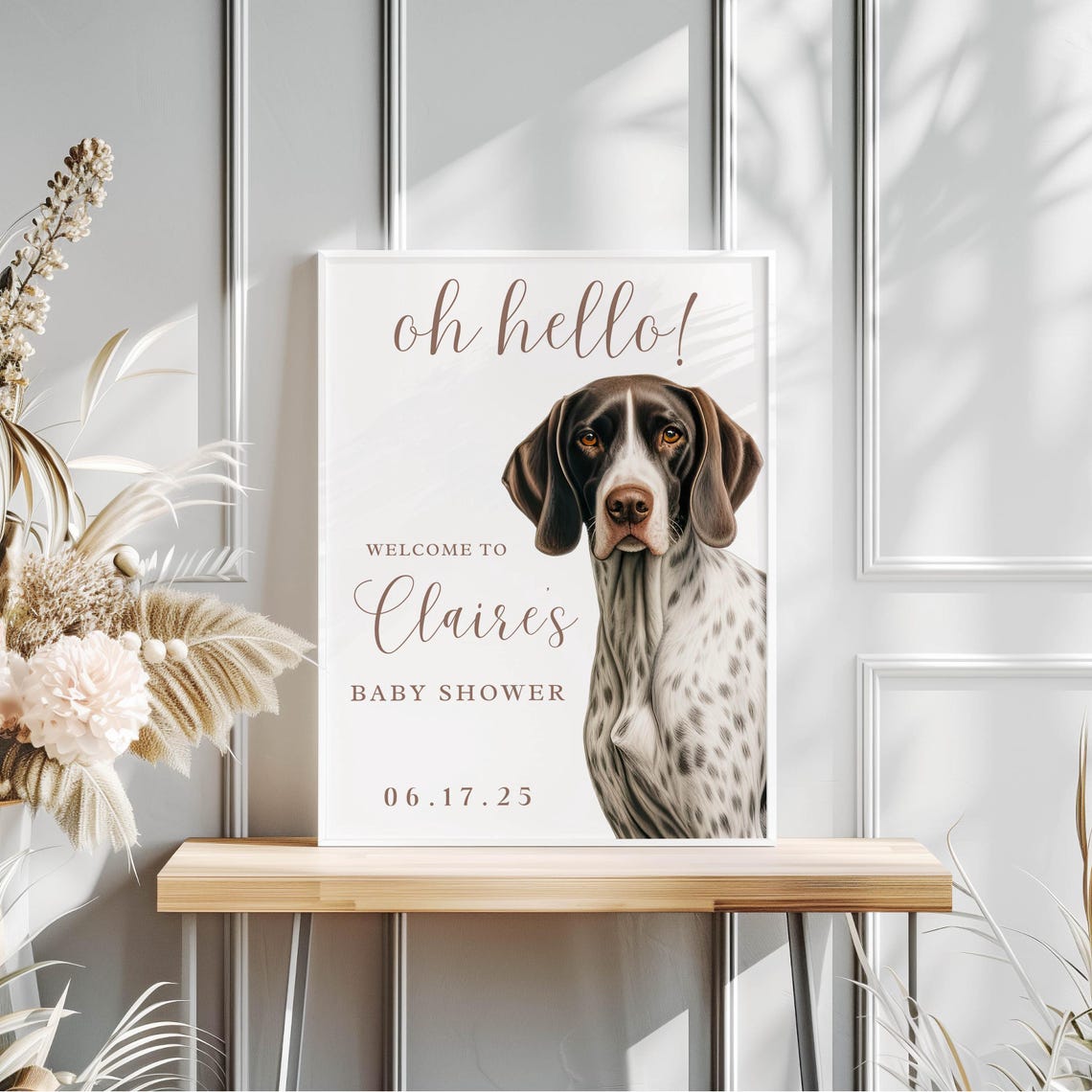 GSP Baby Shower Welcome Sign Girl Boy Baby Shower Sign With Pet Welcome ...