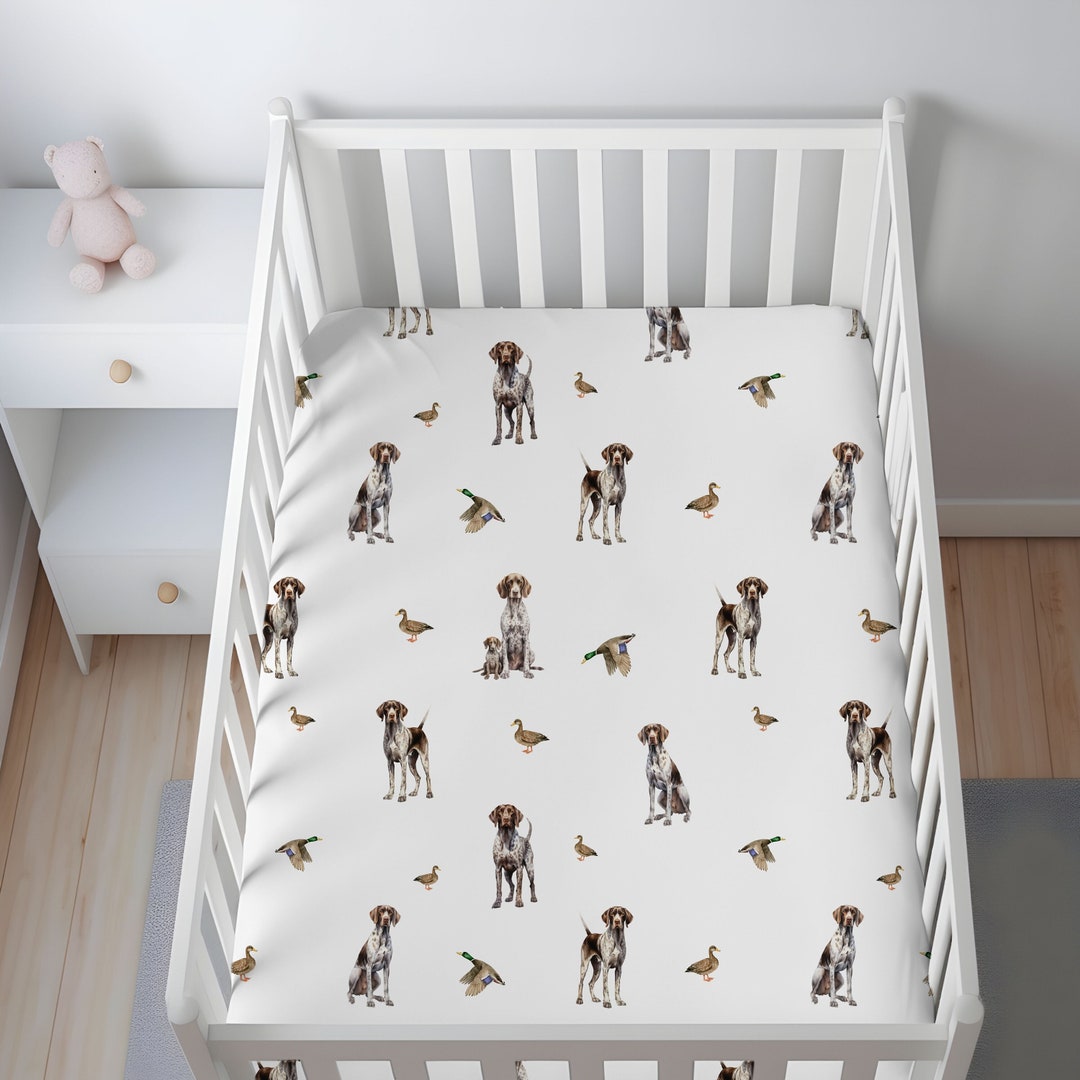 GSP Crib Sheet GSP Swaddle Hunting Baby Blanket German Shorthaired ...