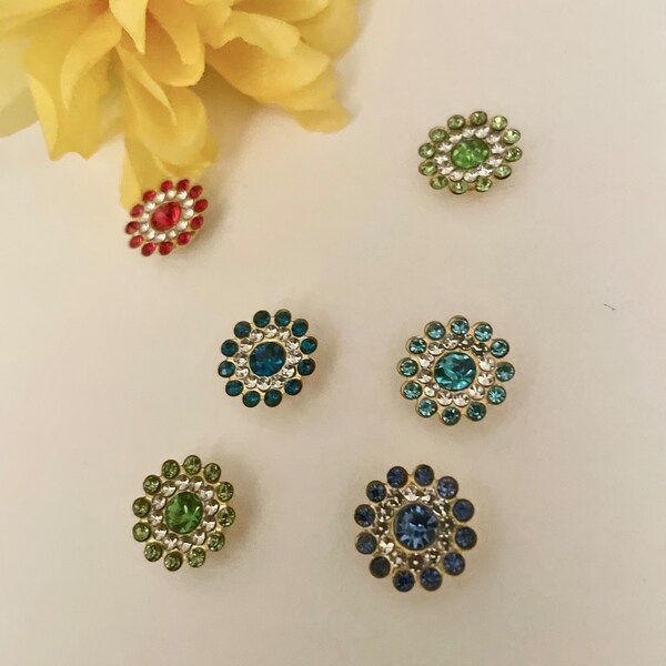 Rhinestone Buttons - Etsy