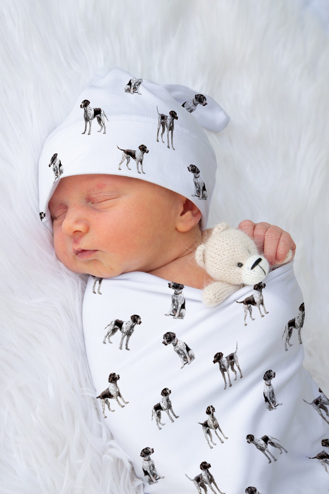 GSP Swaddle GSP Crib Sheet GSP Baby Blanket German Shorthaired Pointer ...