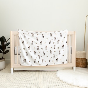 GSP Baby Blanket German Shorthaired Pointer Hunting Crib Bedding Baby ...