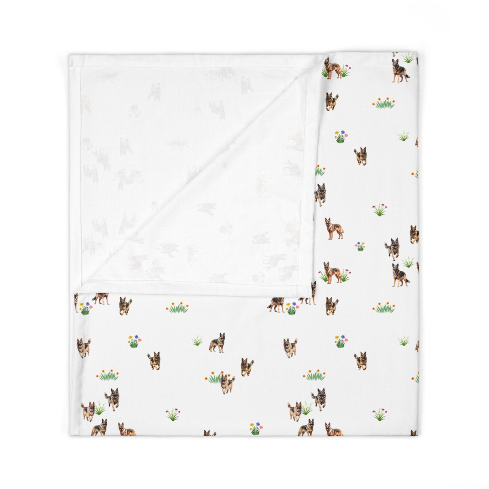GSD Crib Sheet German Shepherd Baby Swaddle Blanket Custom Dog Baby ...