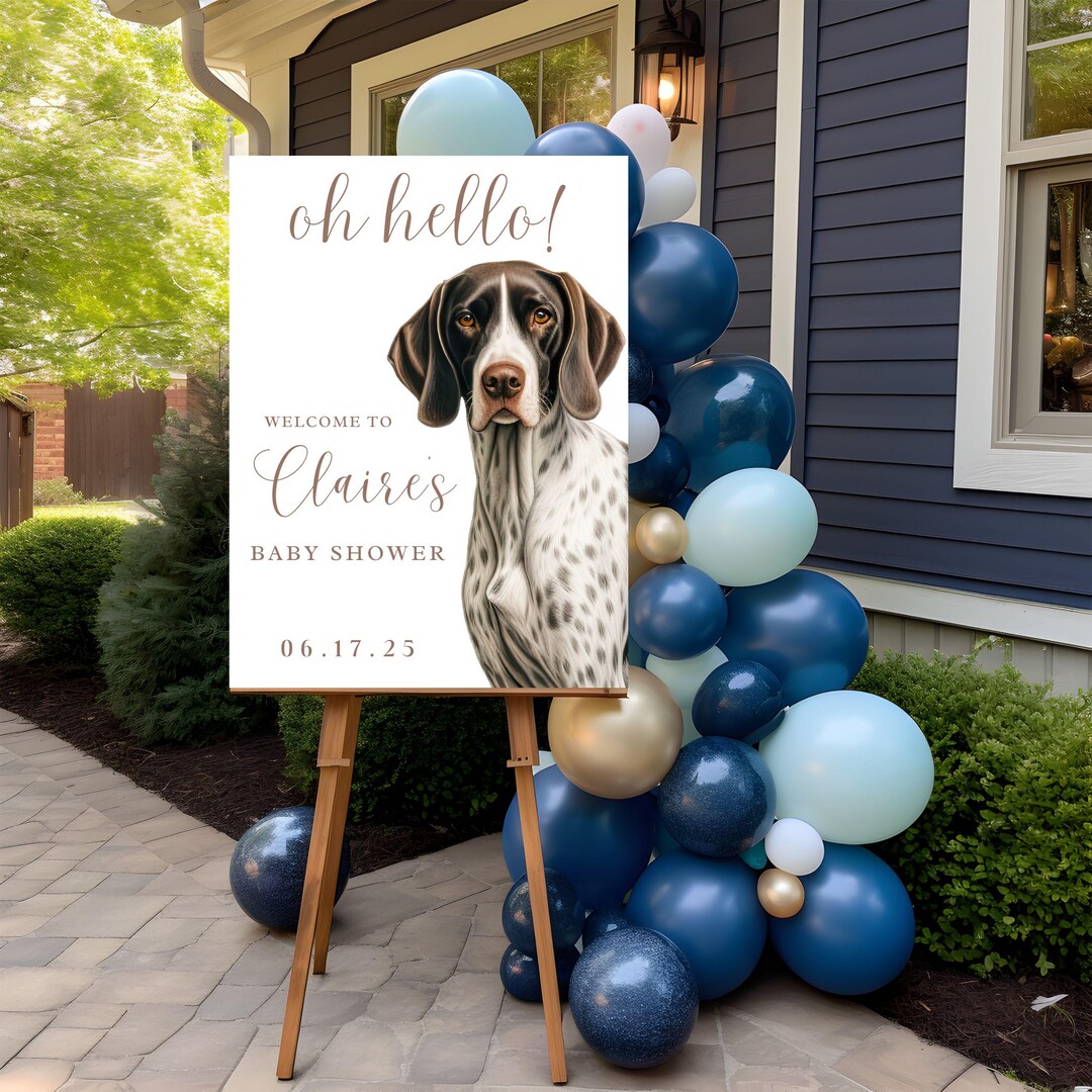 GSP Baby Shower Welcome Sign Girl Boy Baby Shower Sign With Pet Welcome ...