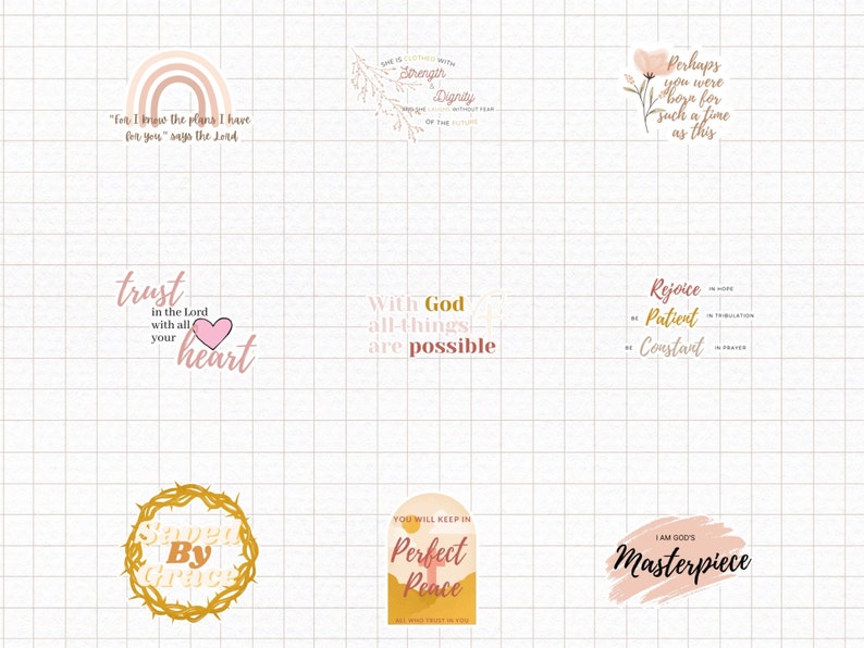 Faith Digital Stickers | Digital Planner Stickers | PNG Stickers ...