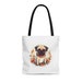 Cute Pug Tote Bag All Sizes - Etsy