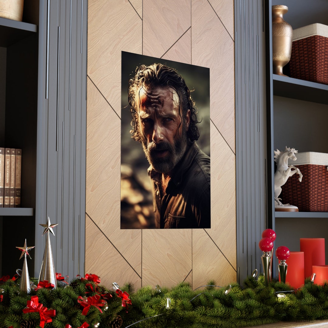 Rick Grimes From the Walking Dead, Wall Art Poser, the Walking Dead Art ...