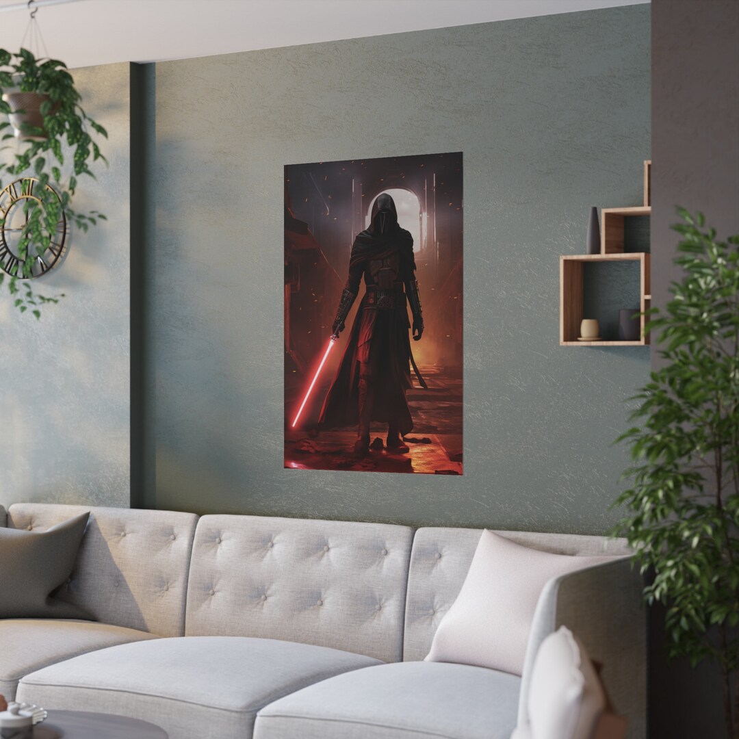 Darth Revan in A Sith Temple, Wall Art Poster, Star Wars the Old ...
