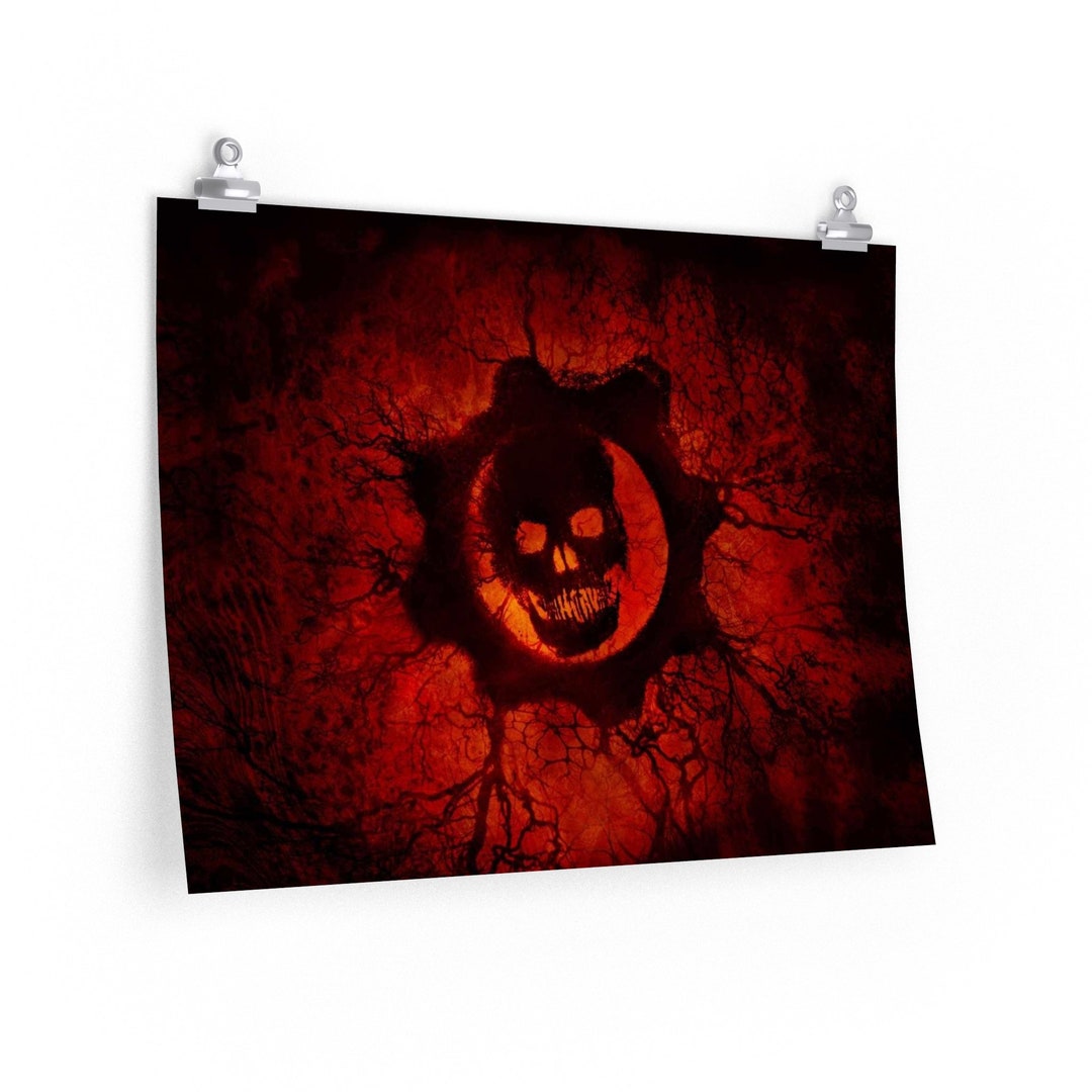 Gears of War Crimson Omen Symbol, Wall Art Poster, Gears of War, Wall ...