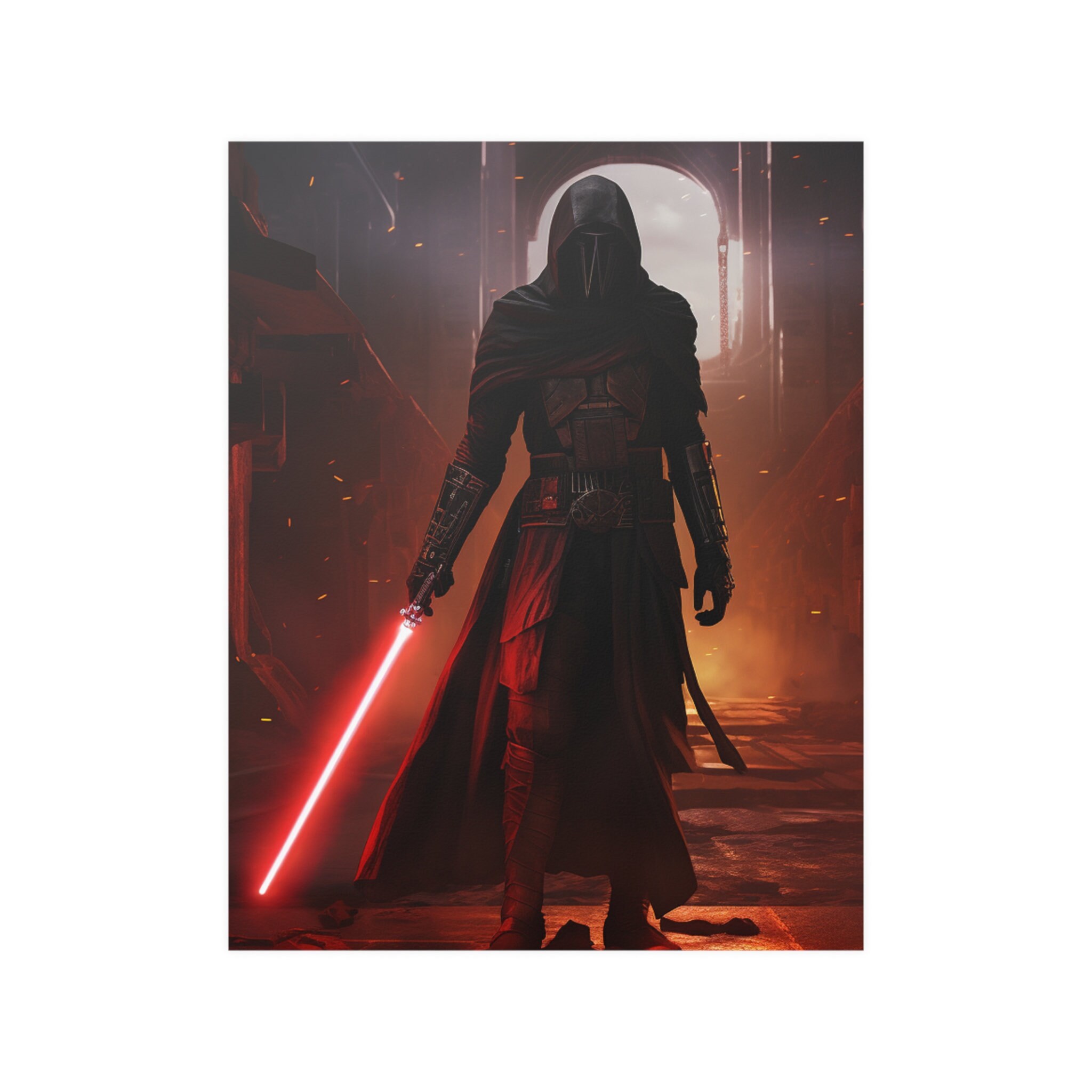 Darth Revan in A Sith Temple, Wall Art Poster, Star Wars the Old ...