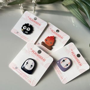 Handmade Calcifer Soot Sprite No Face Clay Pin | Studio Ghibli - Etsy