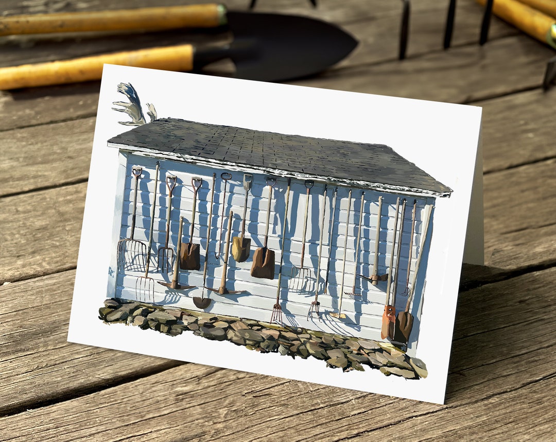 Pemaquid Shed Notecards Set 6 Note Card Garden Shed,maine Visit, Home ...
