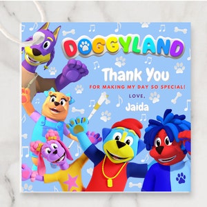 Editable Doggyland Thank You Tag Template Personalised Doggyland ...