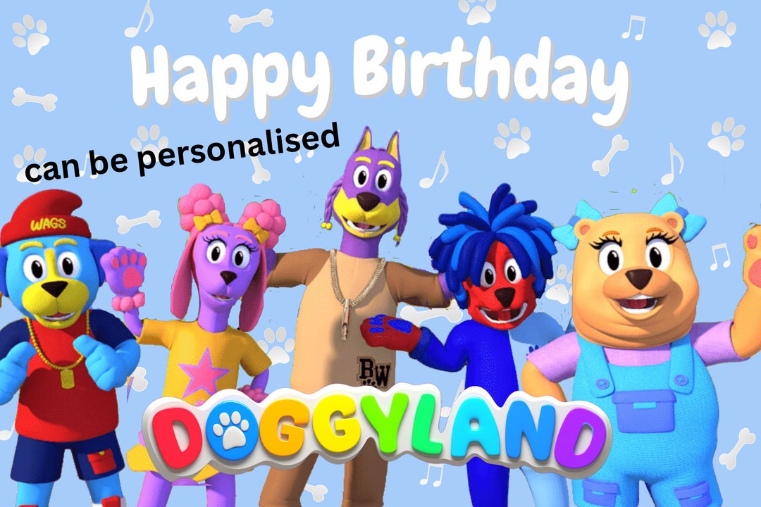 Printable Doggyland Birthday Banner Background Drop. 1st/2nd ...
