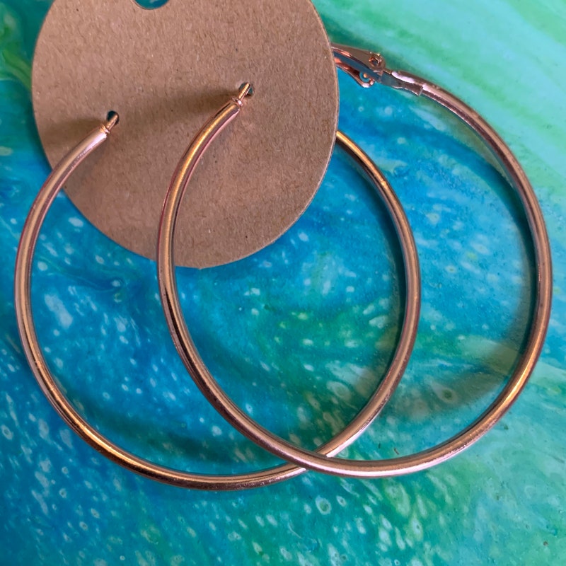 Copper Hoop Earrings - Etsy