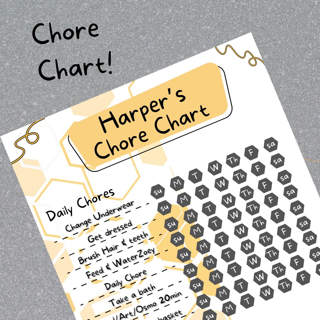 Busy Bee Chore Chart - Etsy