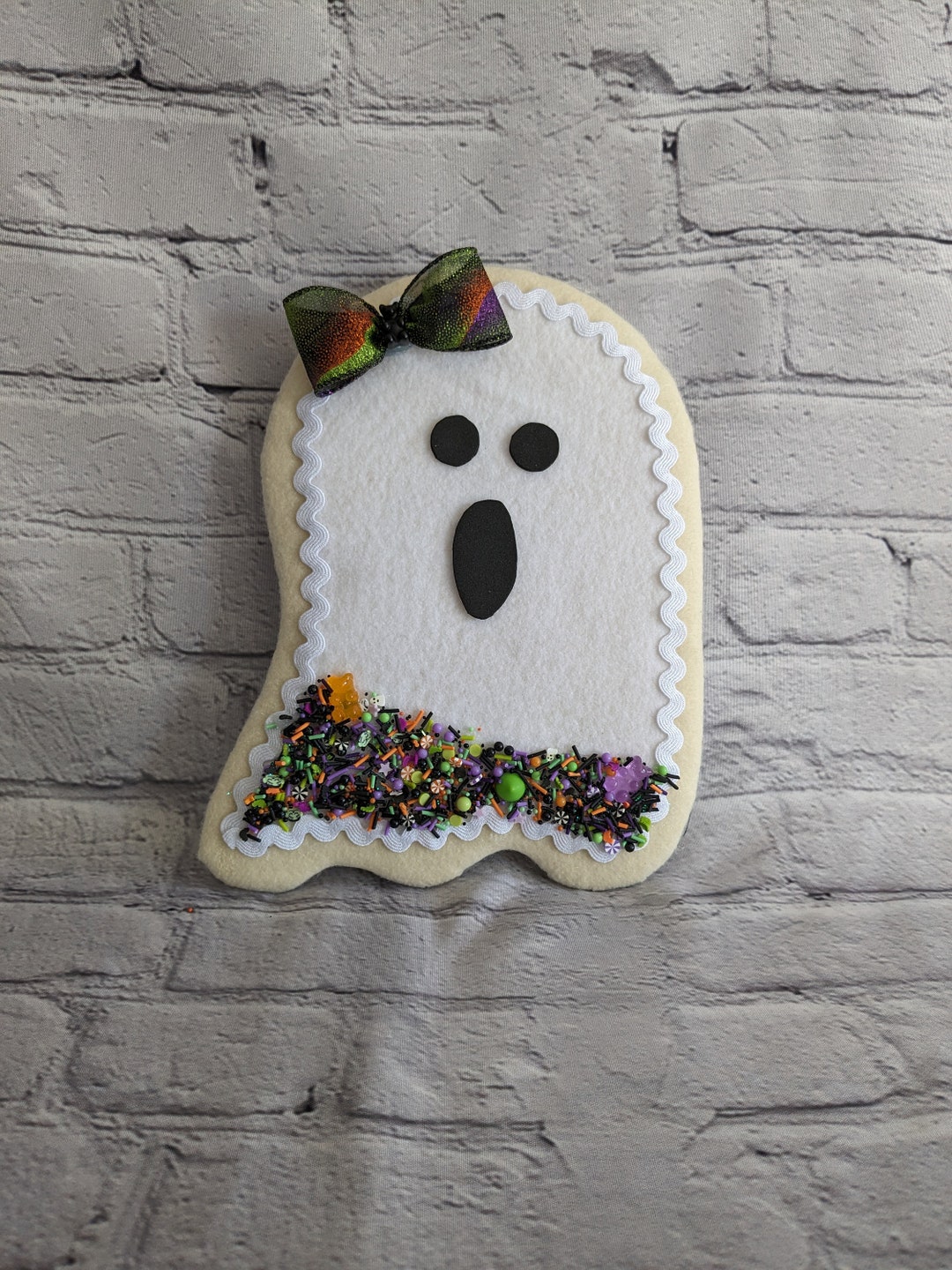 Cute Halloween Ghost Sugar Cookie Wreath Attachment, Halloween ...