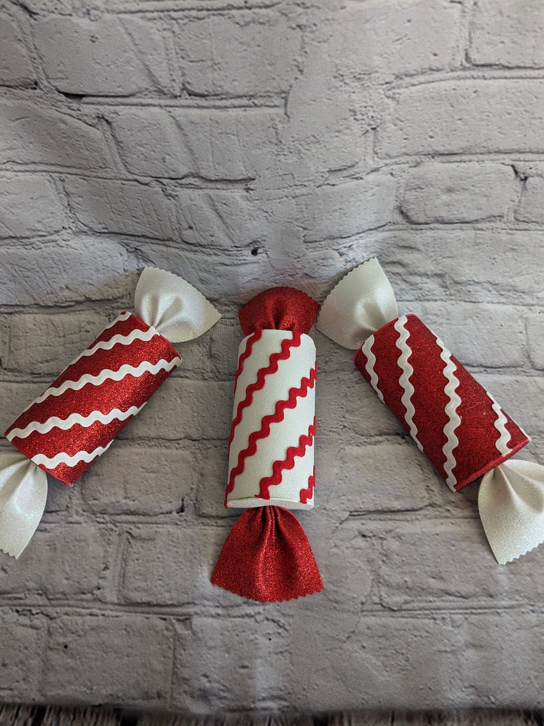 Christmas Faux Candies, a Set of Three of Candy Candy Themed Candies ...