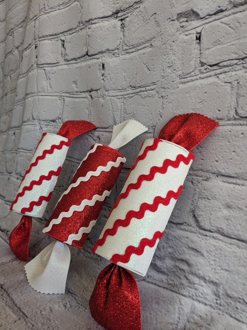 Christmas Faux Candies, a Set of Three of Candy Candy Themed Candies ...