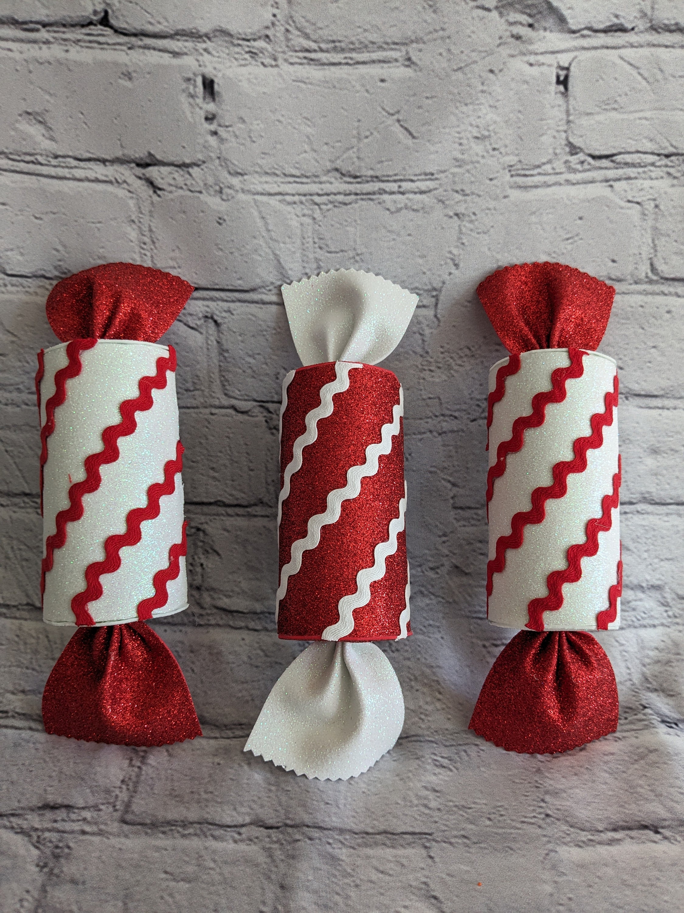 Christmas Faux Candies, a Set of Three of Candy Candy Themed Candies ...