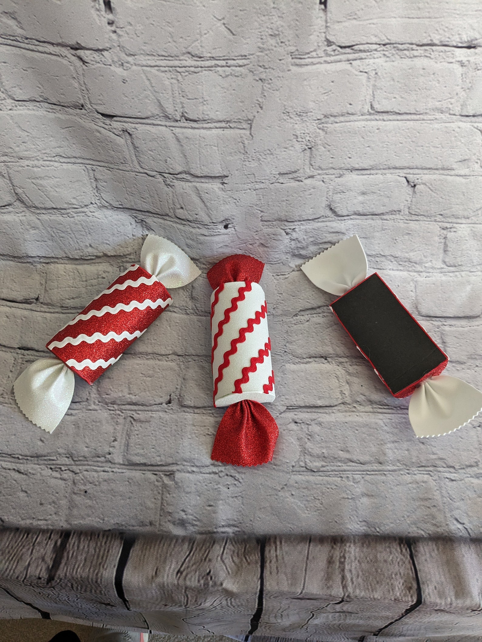 Christmas Faux Candies, a Set of Three of Candy Candy Themed Candies ...