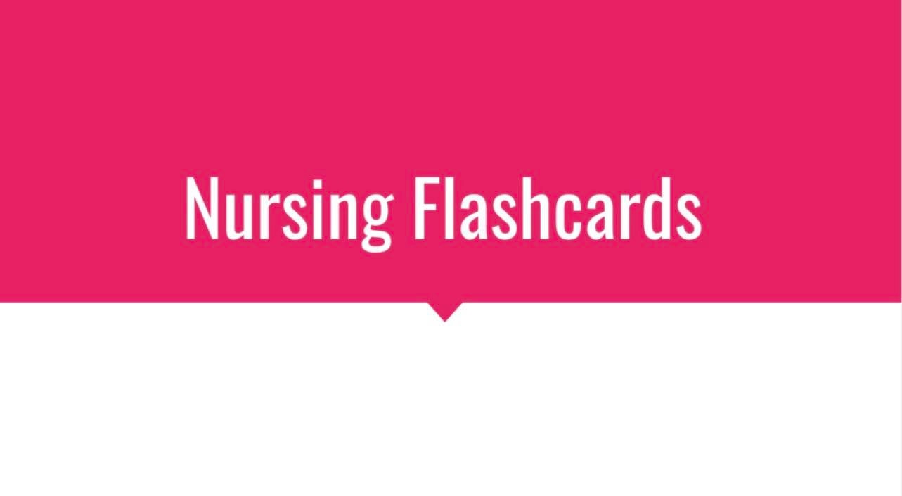 Nursing Flashcards Pdf - Etsy