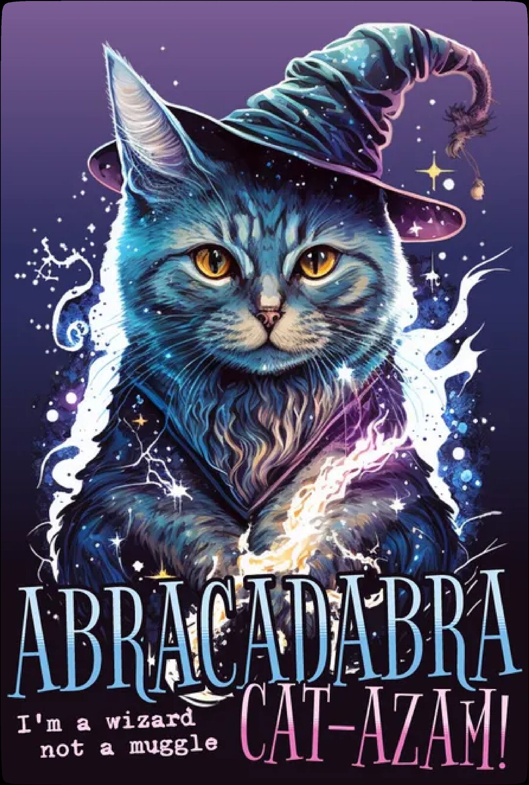 Digital Download Png-cat Wizard-abracadabra-cat Magic - Etsy