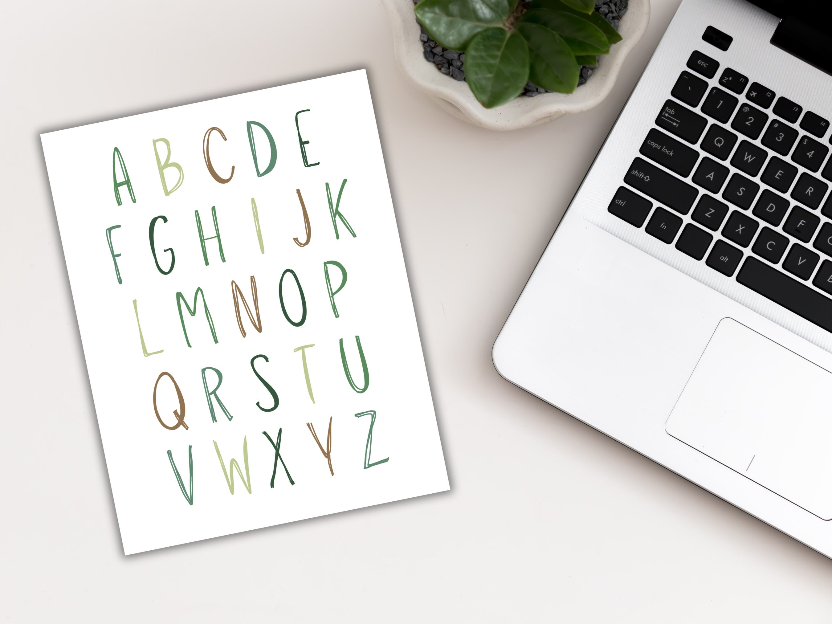 Educational Alphabet Poster Printable Alphabet for Nursery Alphabet ...
