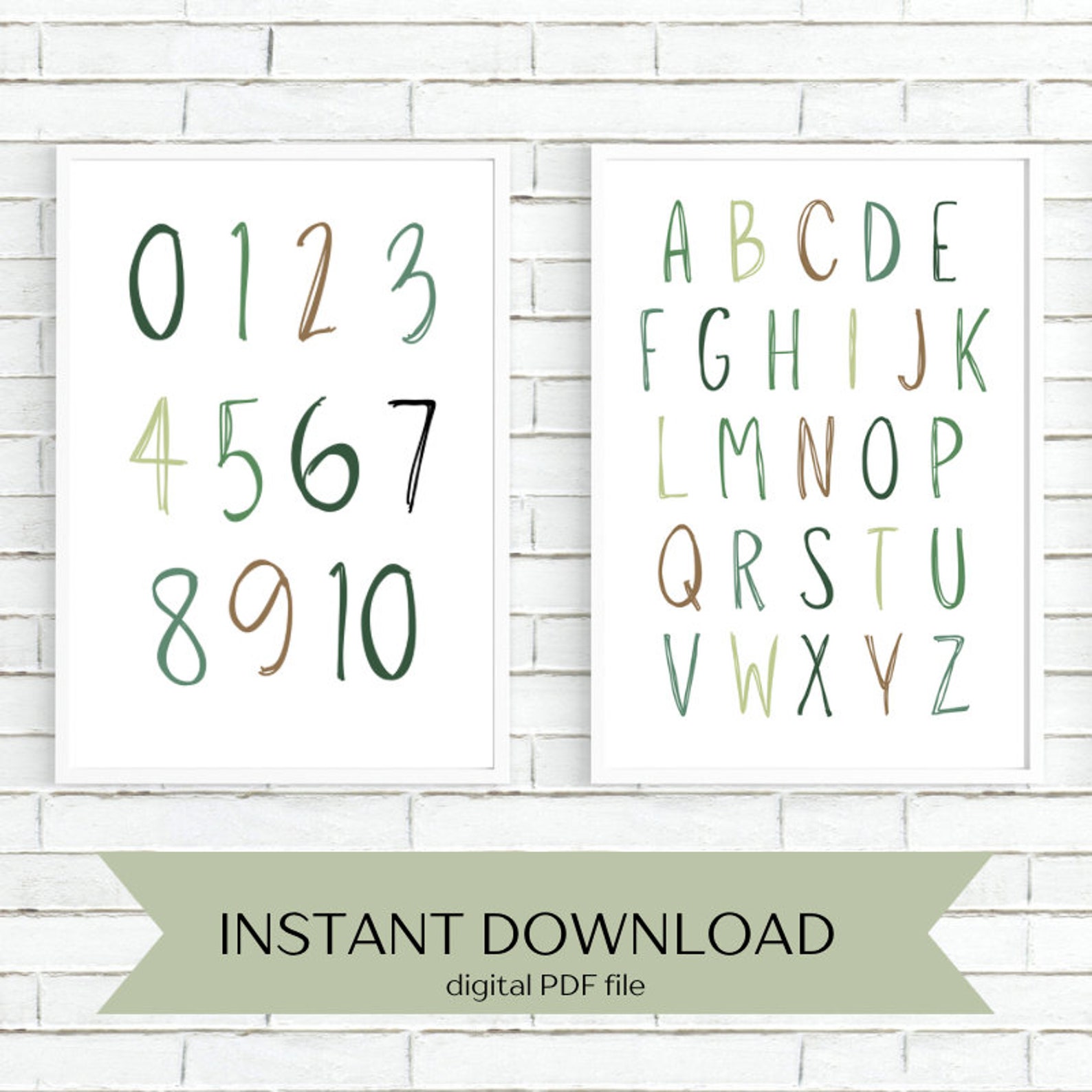 Educational Alphabet Poster Printable Alphabet for Nursery Alphabet ...
