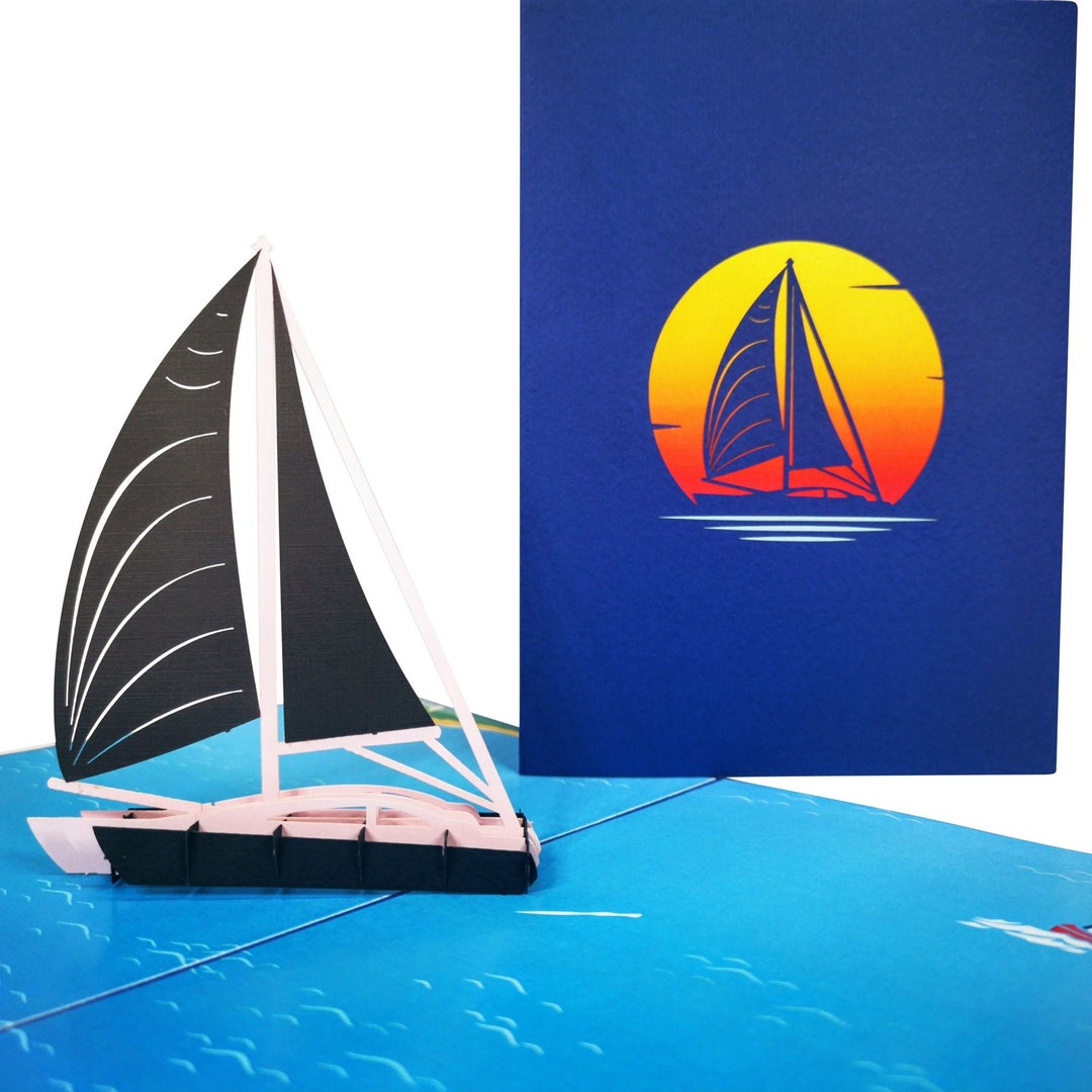 Sailing Boat Pop-up Card - Etsy