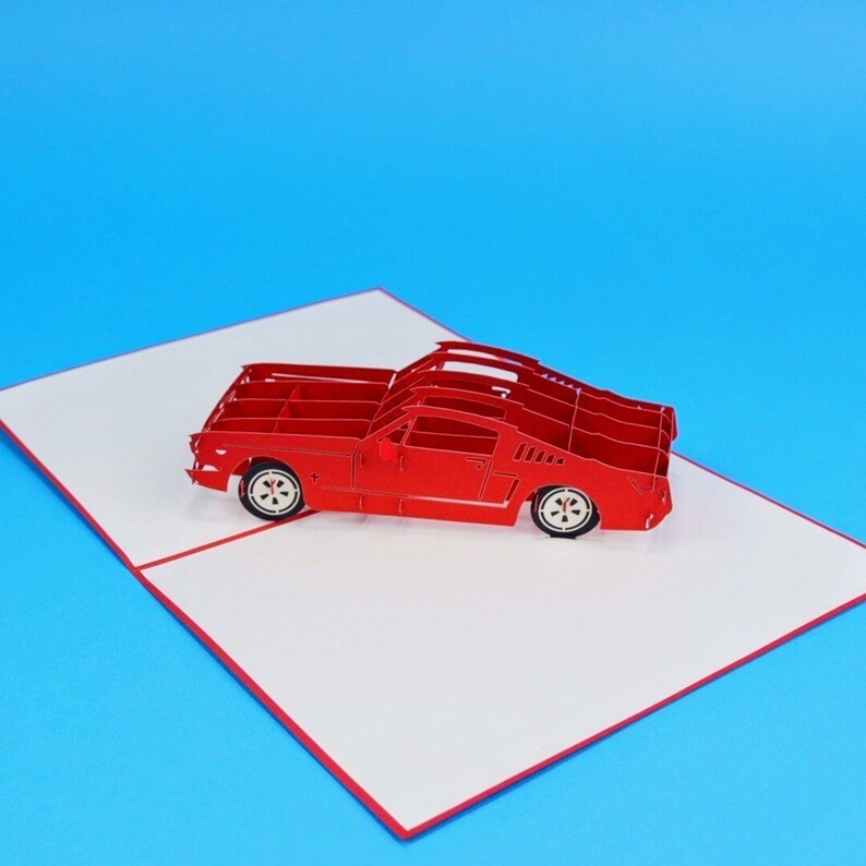 Classic Red Sports Car 3D Popup Card by Cardpop ® - Etsy