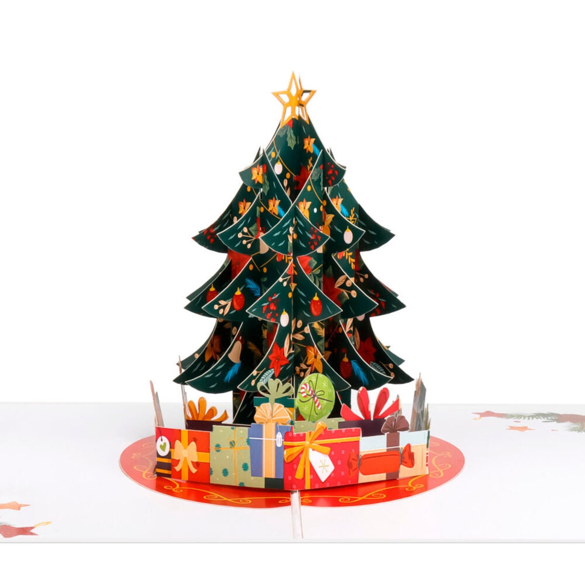 Christmas Tree With Presents Pop-up Card - Etsy