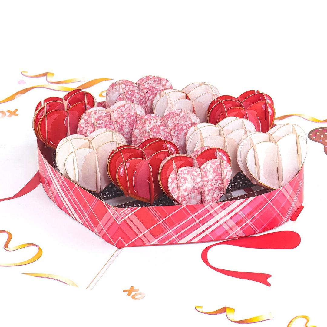 Valentine Heart Chocolate Pop-up Card - Etsy