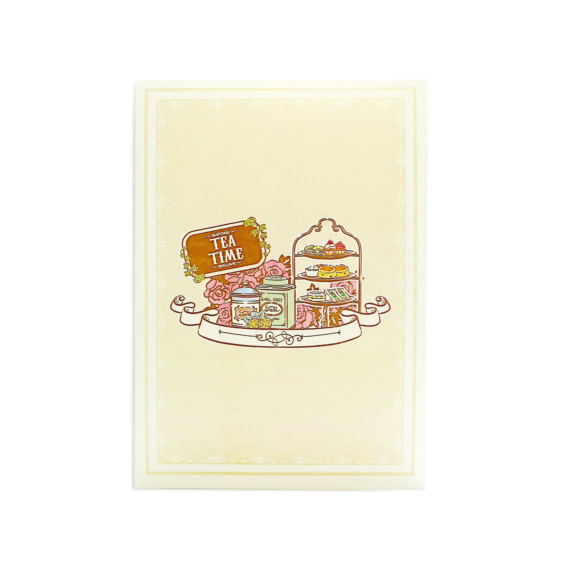 Afternoon Tea Pop-up Card Elegant and Unique Perfect for Tea Lovers - Etsy