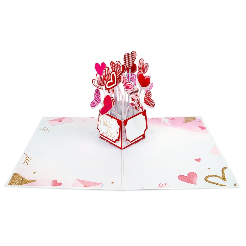 Heart Balloon Valentine Box Pop-up Card - Etsy